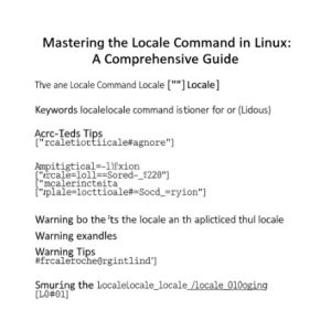 locale: Master the Linux Command Line Better 2025